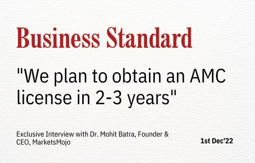 "We plan to obtain an AMC license in 2-3 years"