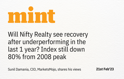 Will Nifty Realty see recovery after underperforming in the last 1 year ...