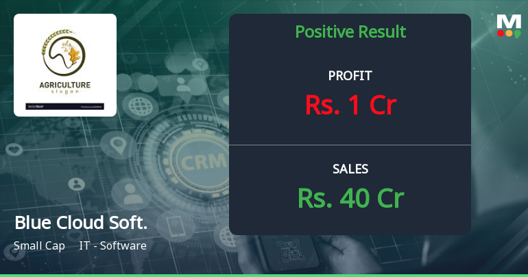 Blue Cloud Softech Solutions reports strong financial performance.