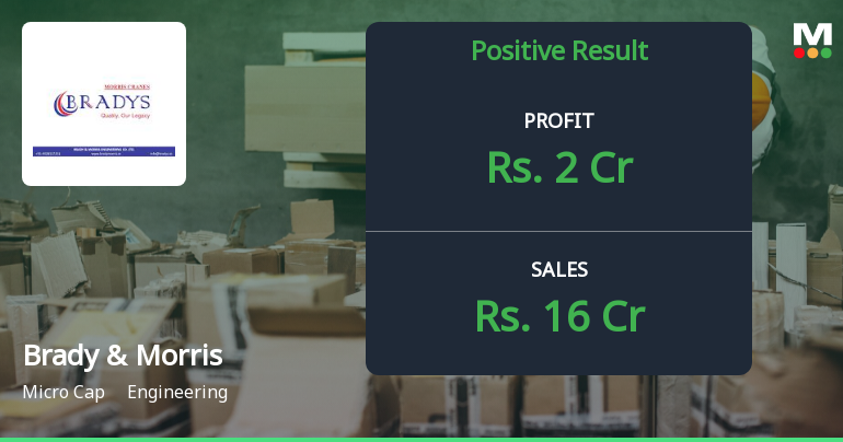 Brady & Morris Reports Positive Q3 Results