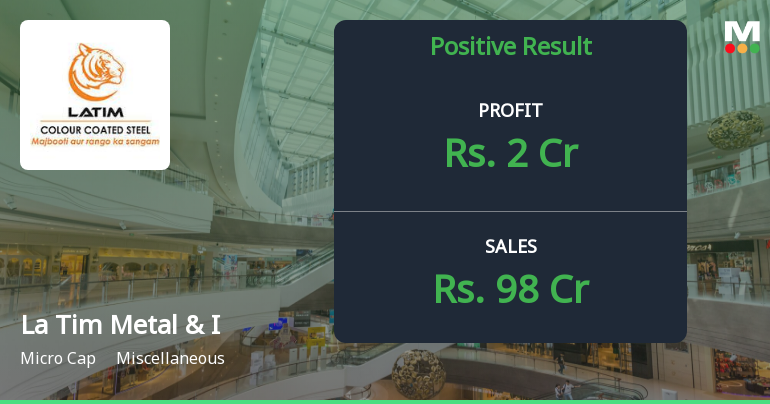 La Tim Metal & I Shows Positive Growth