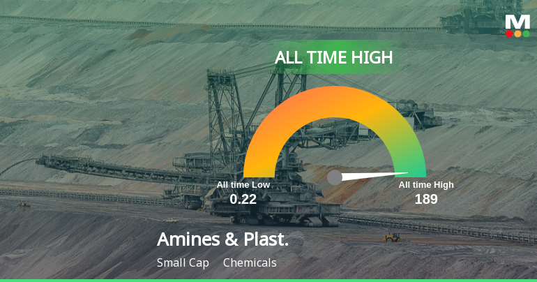 Amines & Plasticizers Ltd Reaches New High