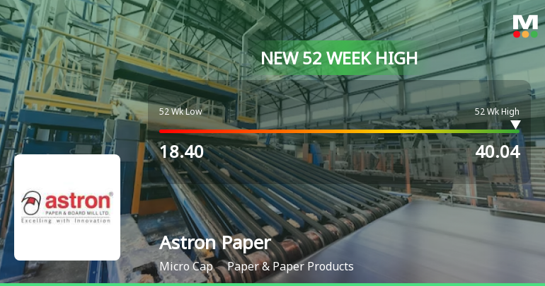Astron Paper & Board Mill Ltd Surges to 52-Week High, Out...
