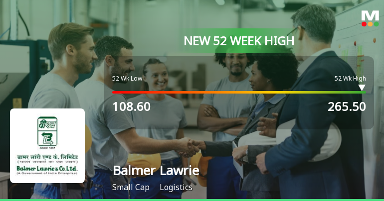 Balmer Lawrie & Company Hits 52-Week High, Outperforms Se...