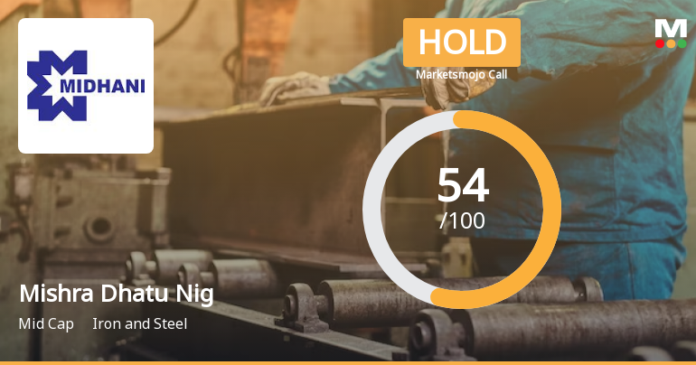 Mishra Dhatu Nigam Receives 'Hold' Rating from MarketsMOJO, Indicating Neutral Outlook