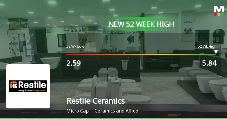 Restile Ceramics' Stock Surges, Outperforms Sector and Sensex in 2024