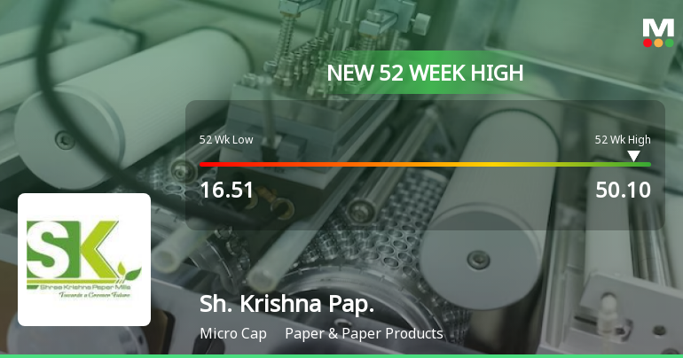 Shree Krishna Paper Mills & Industries Hits 52-Week High, Outperforms ...