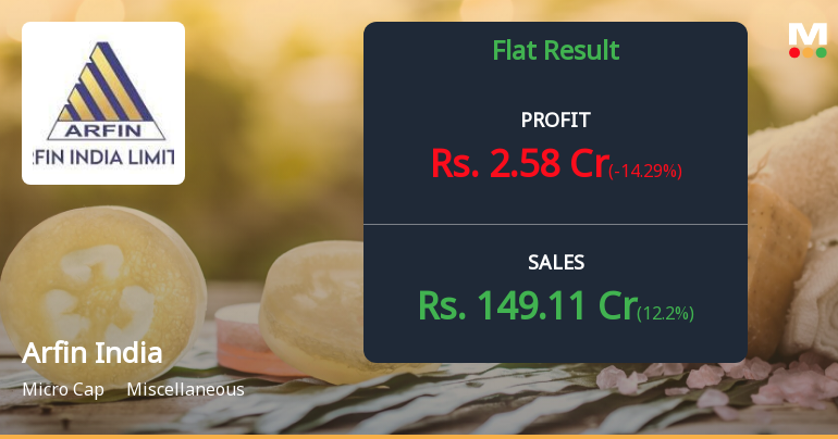 Arfin India's Q2 FY25 financials show mixed results, with some positive and negative trends