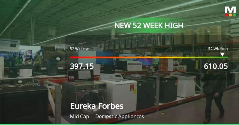 Eureka Forbes Stock Reaches 52-Week High, Outperforms Sector with Strong Performance