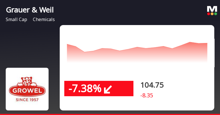 Grauer & Weil (India) Ltd's Stock Drops -7.87% in Line with Chemical ...