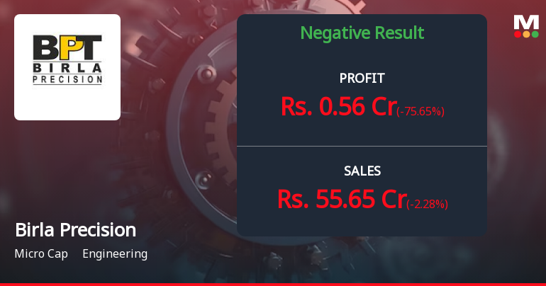 Birla Precision Technologies Reports Negative Financial P...
