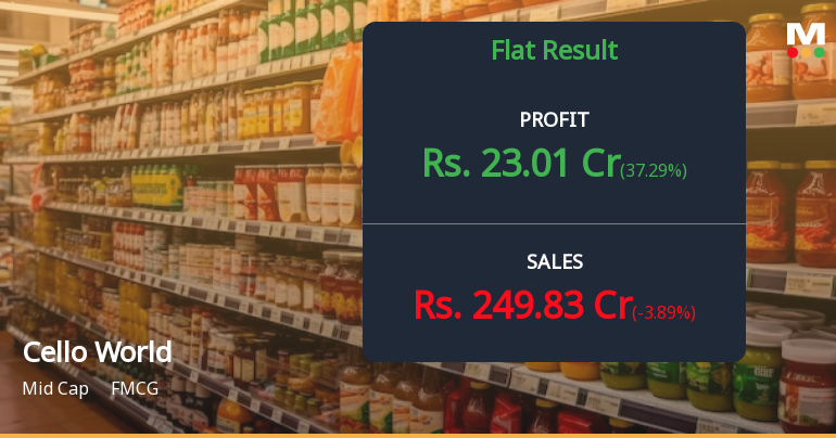 Cello World's Q2 FY24-25 financial results show decline in performance ...