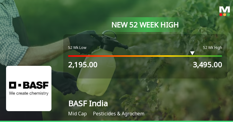 BASF India Hits 52-Week High, Outperforms Sector and Sensex
