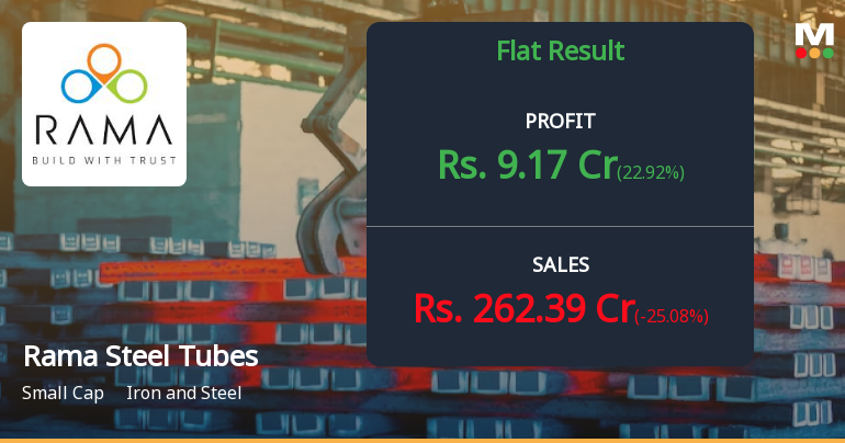 Rama Steel Tubes shows mixed performance in Q3, PBT and P...