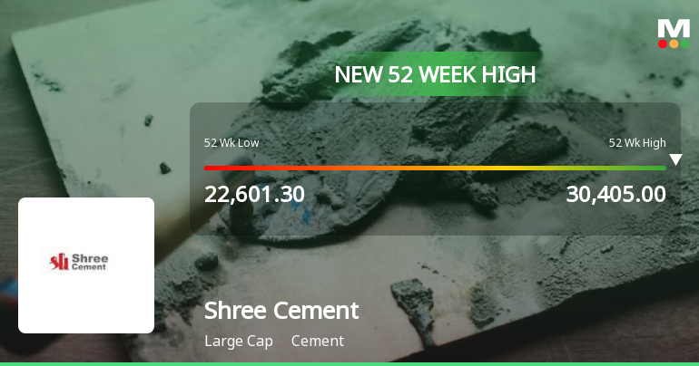 Shree Cement Ltd. Reaches 52-Week High, Outperforms Sector and Sensex