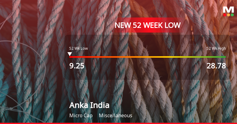 Anka India Hits 52-Week Low, Receives 'Strong Sell' Rating from MarketsMOJO