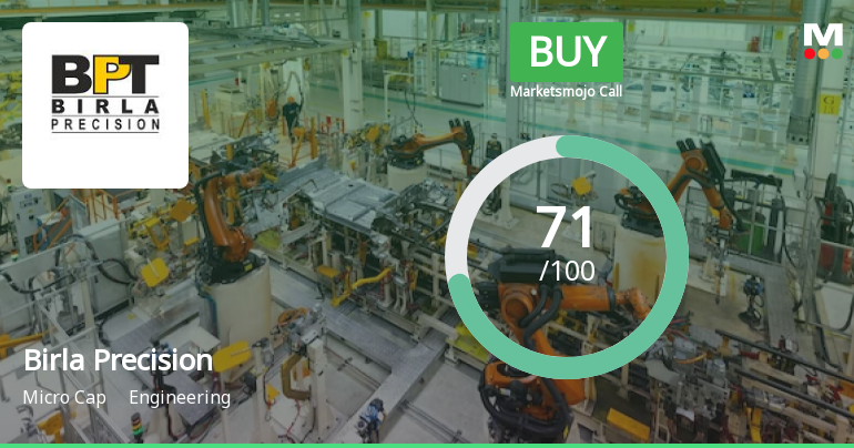 Birla Precision Technologies Upgraded to 'Buy' by MarketsMOJO, Showing ...