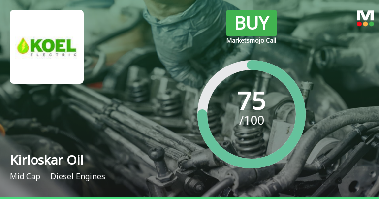 Kirloskar Oil Engines Receives 'Buy' Rating from MarketsMOJO: A Strong Investment Opportunity in ...
