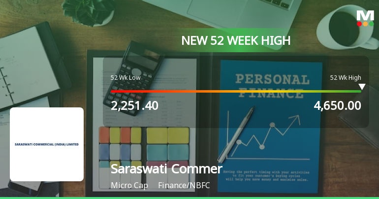Saraswati Commercial (India) Ltd Hits 52-Week High, Outperforms Sector ...