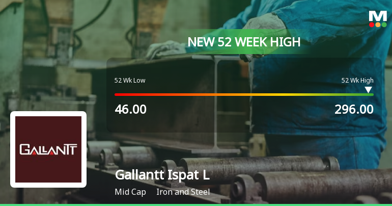 Gallantt Ispat Ltd. Achieves 52-Week High and Outperforms Sector and Sensex