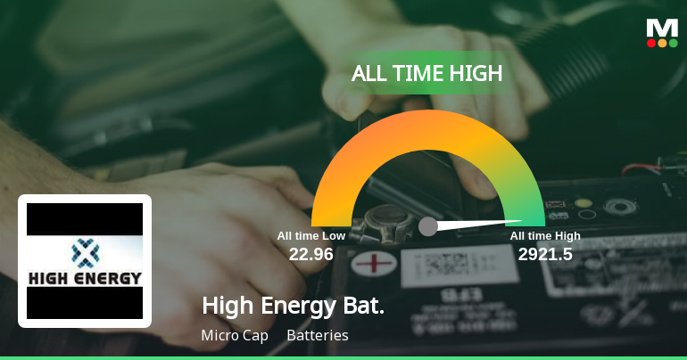 High Energy Batteries (India) Ltd's Stock Reaches All-Tim...