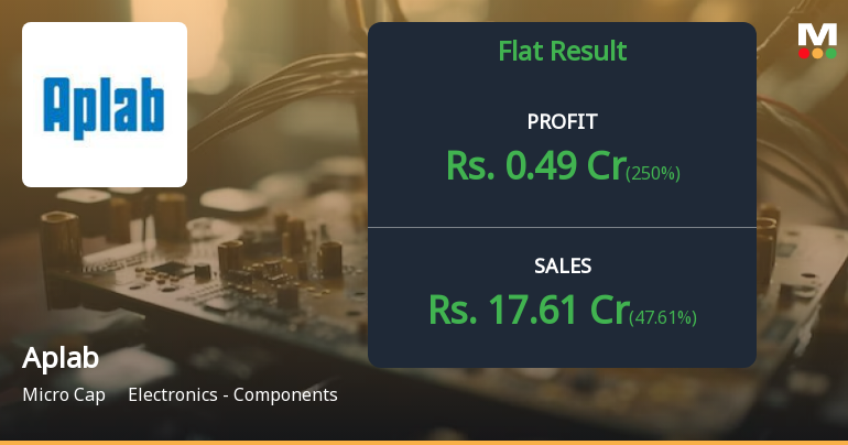 Aplab's Q1 financial report shows growth in net sales, but decrease in profit