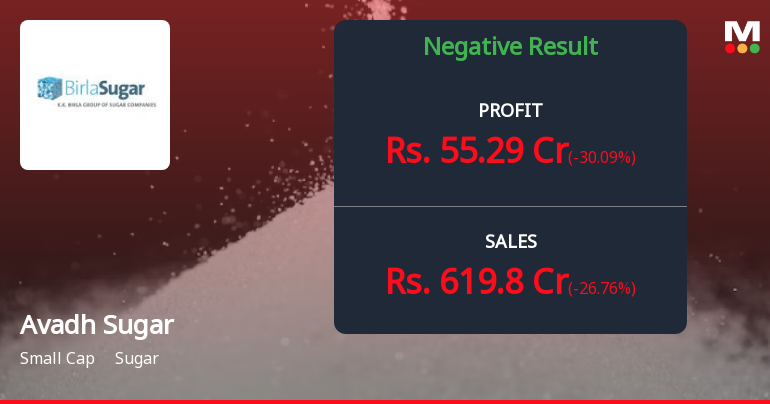 Avadh Sugar & Energy's Q1 Financial Results Show Negative...