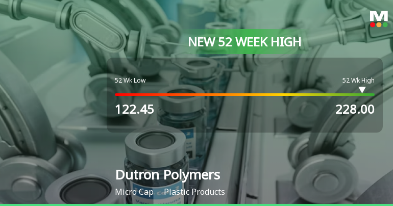 Dutron Polymers' Stock Surges to 52-Week High, Outperforming Sector by ...