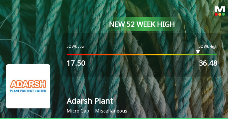 Adarsh Plant Protect's Stock Surges, Outperforms Sensex in Past Year