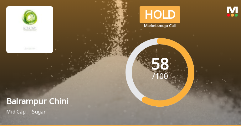 Balrampur Chini Mills receives 'Hold' rating from MarketsMOJO, shows technical improvement