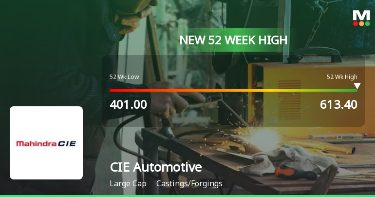 CIE Automotive India Hits 52-Week High, Outperforms Sector and Sensex ...