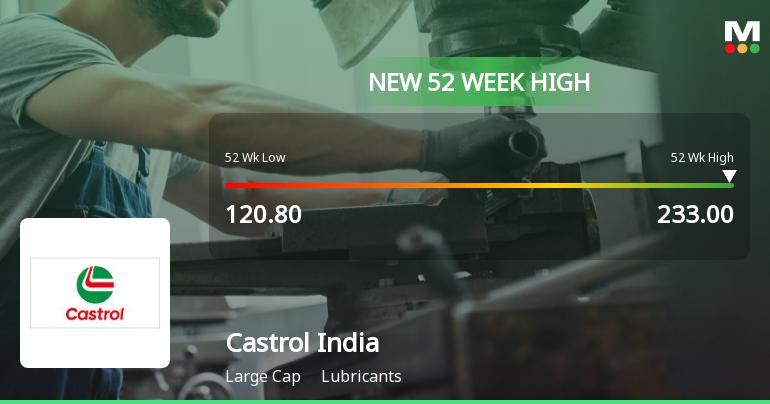 Castrol India Ltd. Hits 52-Week High, Outperforms Sector with Strong ...