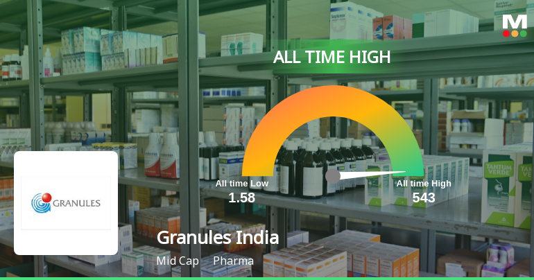 Granules India's Stock Reaches All-Time High, Shows Strong Growth Potential