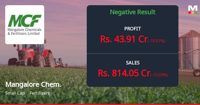 Mangalore Chemicals & Fertilizers Reports Negative Performance in Q1 FY25