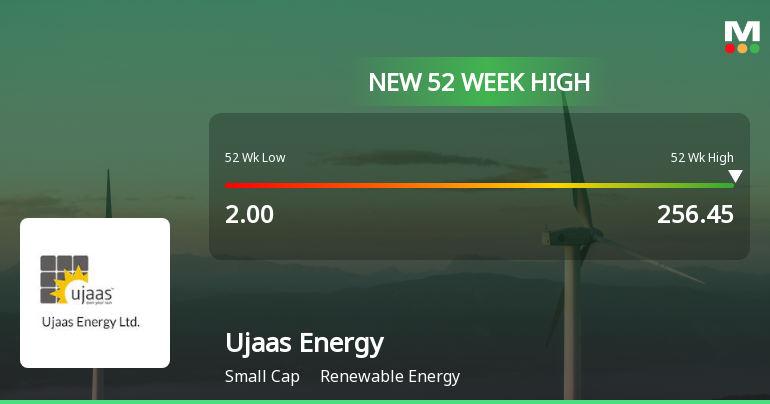 Ujaas Energy's Stock Hits 52-Week High, Outperforms Sector and Sensex