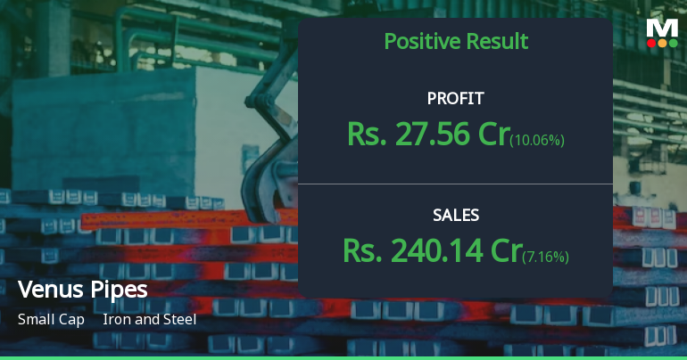 Venus Pipes & Tubes Reports Strong Financial Performance in Q2 2024, Receives 'Hold' Call from ...