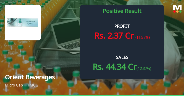 Orient Beverages shows positive growth in financials, but some areas ...