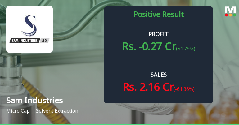 Sam Industries Reports Strong Financial Performance in Q1 FY25, Despite Decline in Net Sales