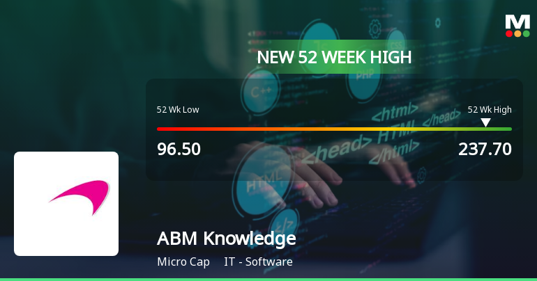 ABM Knowledgeware Achieves 52-Week High Amid Strong IT Sector Performance