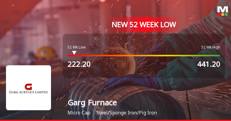 Garg Furnace Hits 52-Week Low Amid Broader Steel Sector Decline