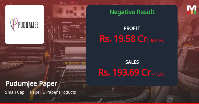 Pudumjee Paper Products Reports Declining Financial Performance for ...
