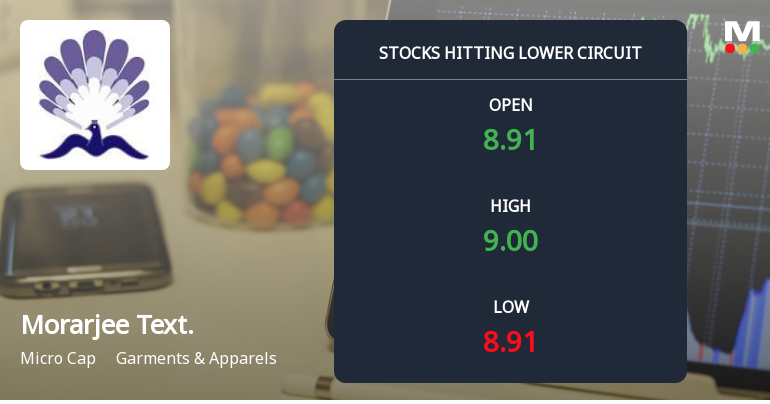 Morarjee Textiles Hits Lower Circuit Limit with Stock Price at Rs 8.91