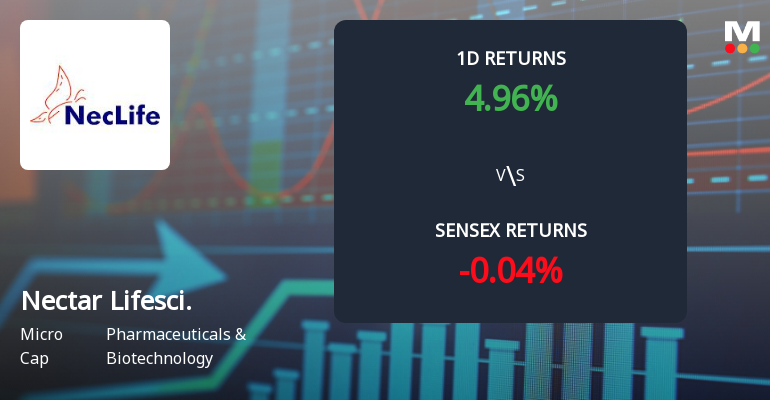 Nectar Lifescience Ltd Gains 4.96%, Marking Fourth Consecutive Day of ...