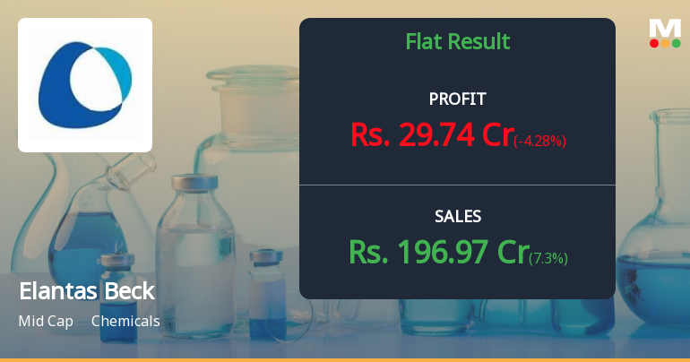 Elantas Beck India Reports Mixed Financial Results Amid Highest Sales ...