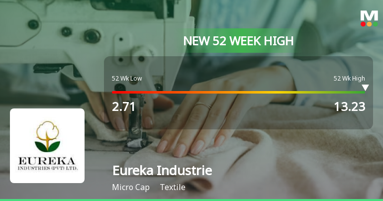 Eureka Industries Achieves 52-Week High, Signaling Strong Market Position in Textiles