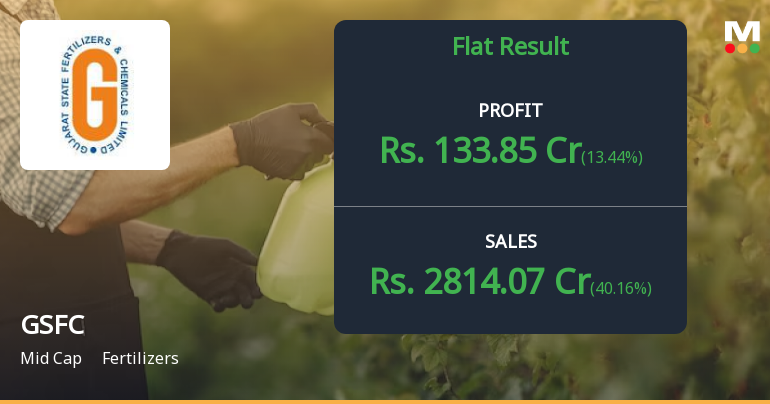 Gujarat State Fertilizers & Chemicals Reports Flat Q3 FY2...