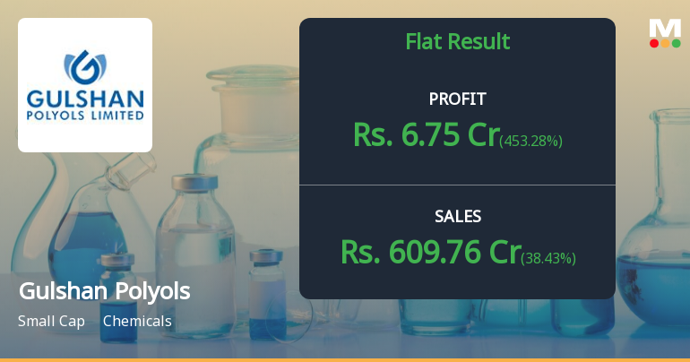 Gulshan Polyols Reports Flat Performance Amid Strong Sales Growth and ...