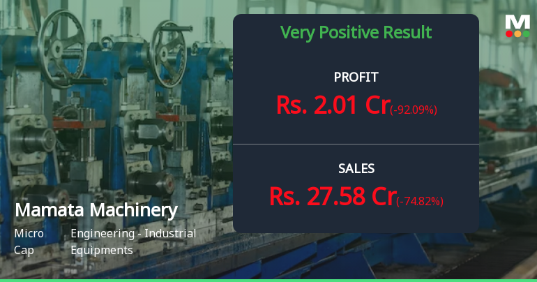 Mamata Machinery Reports Decline in Sales and Profitability, Raises ...