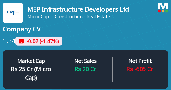 MEP Infrastructure Developers Ltd Company Profile: Board of Directors ...