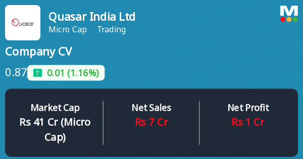 Quasar India Ltd Company Profile: Board of Directors, Capital Structure ...